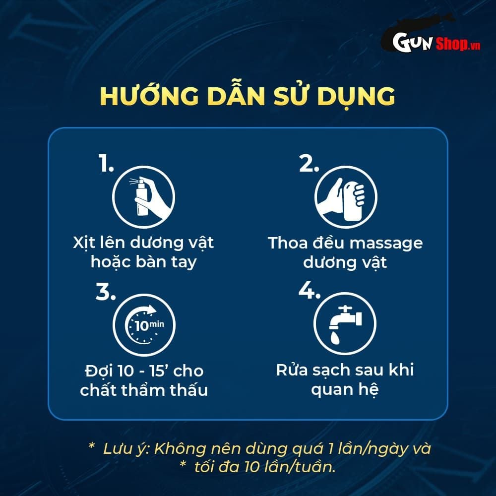 Chai xịt Powergra Triton kéo dài thời gian - Chai 30ml