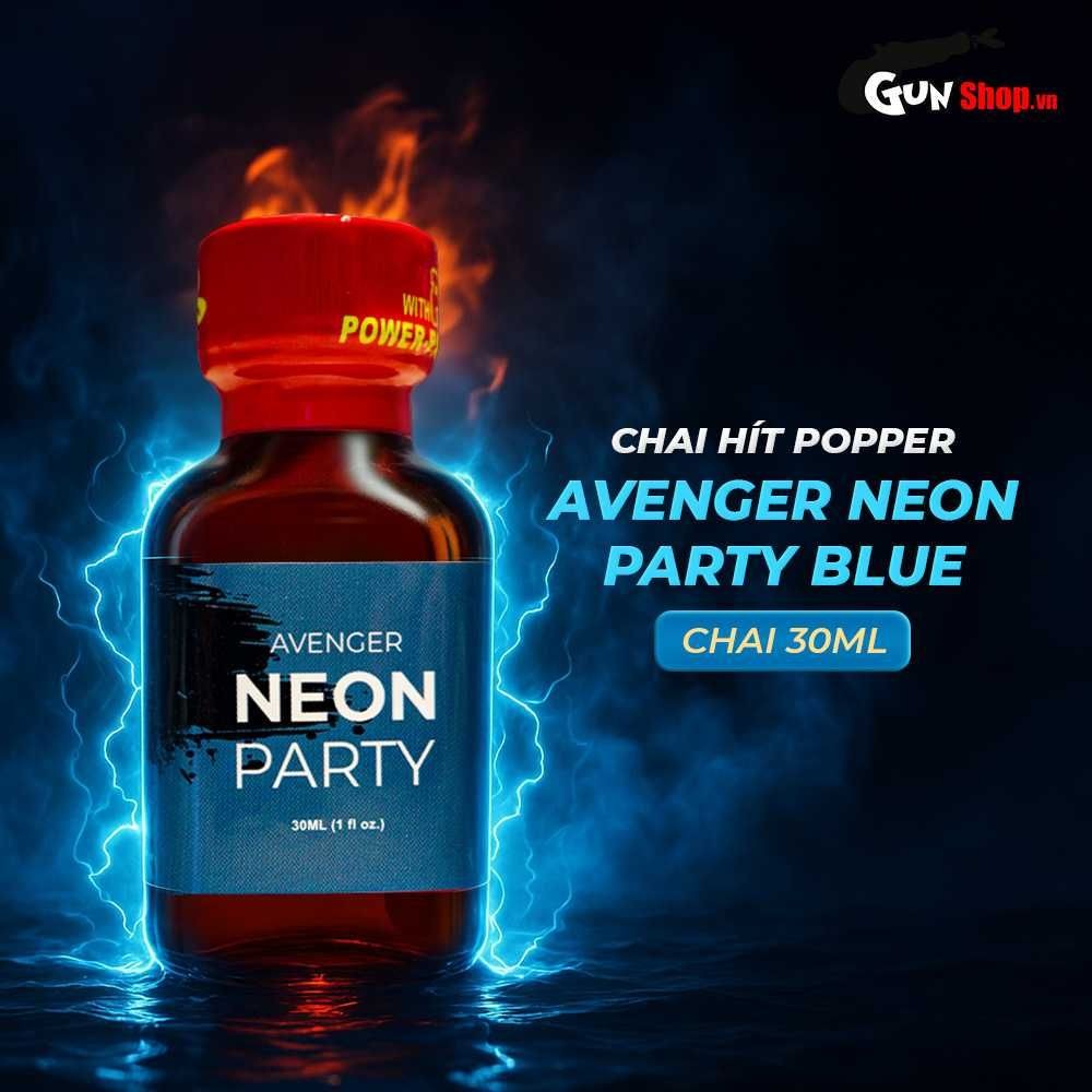 Chai hít tăng khoái cảm Popper PWD USA Avenger Neon Party Blue
